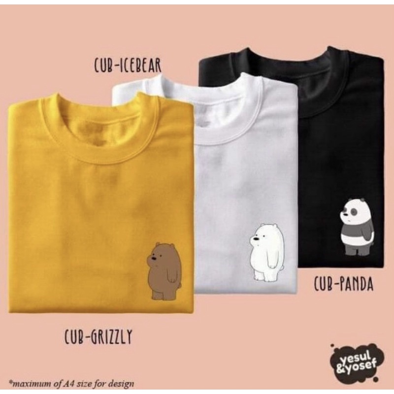 WE BARE BEARS MINI PRINT T-shirt | Shopee Philippines