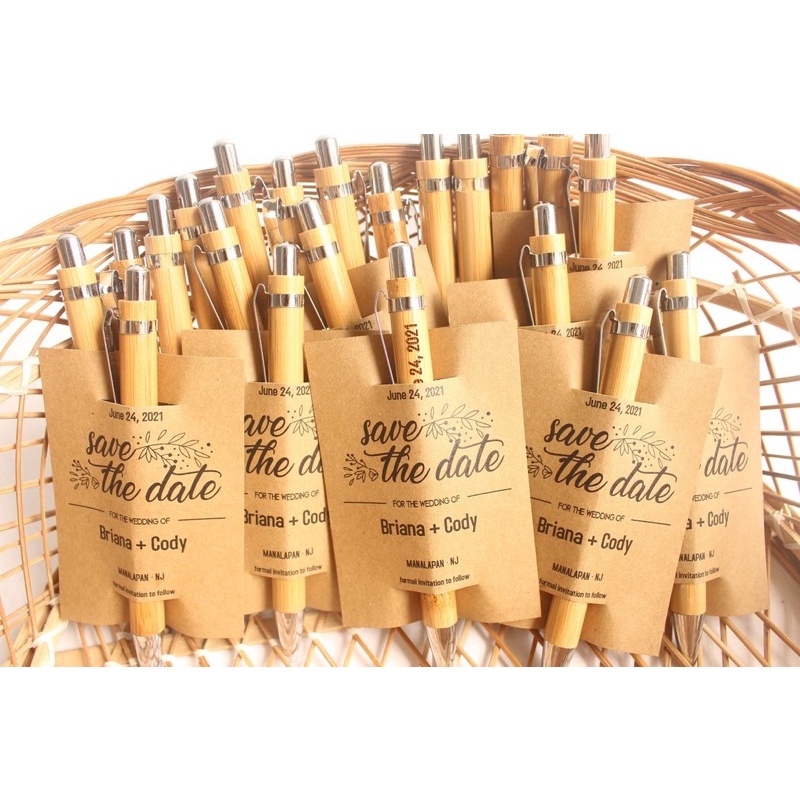 PERSONALIZED BAMBOO PEN (LASER ENGRAVED) (NOT STICKER) Souvenirs ...
