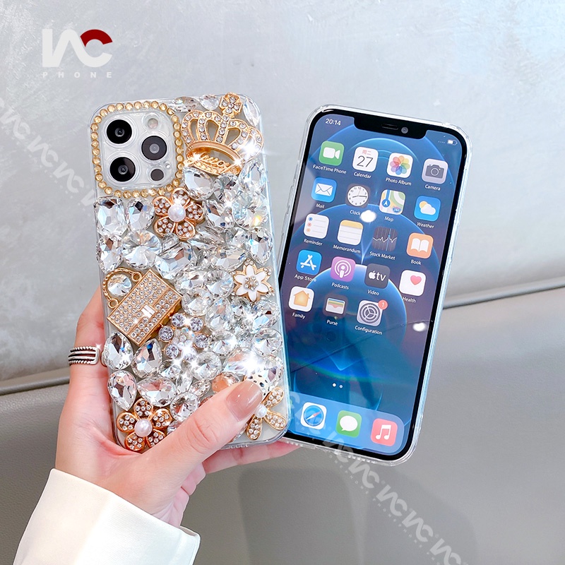 3D Diamond For iPhone 16 Pro Max 16 Plus 15Pro Max 14 ProMax 14 Plus 12 ...