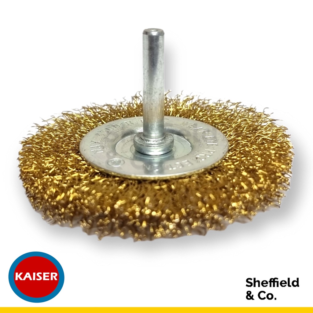 KAISER Crimped Wire Shaft Mounted Circular Wheel Brush (37mm, 50mm ...