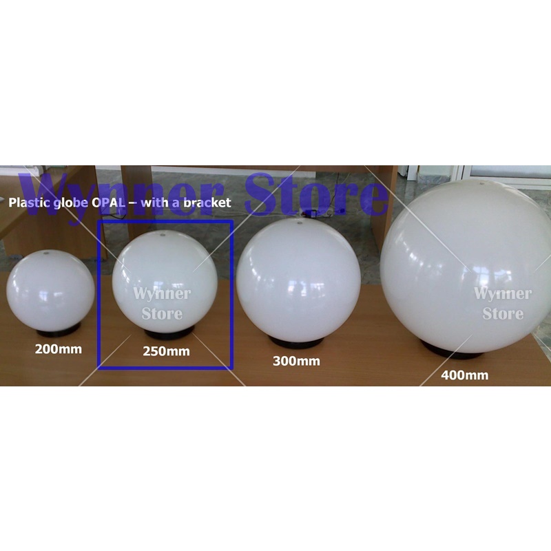 [25cm 10inch] Outdoor Globe Light Opal Globe Gate Light Weather Proof ...