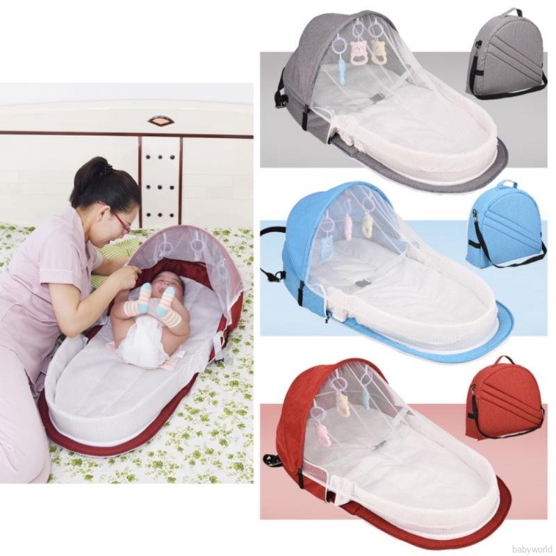 BB Portable Bassinet For Baby Foldable Baby Bed Travel Sun Protection ...