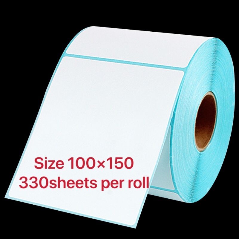 Yco A6 100*150 Sticker label Adhesive Thermal Paper Roll Fold 100x150 (500pcs) Thermal paper ...