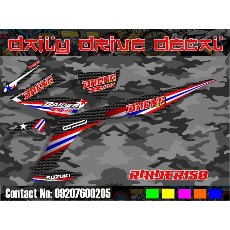 RAIDER 150 FI DECALS (Carbon Theme) | Shopee Philippines