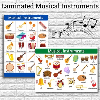 Laminated Musical Instruments Chart | A4 Size Educational Wall Chart ...