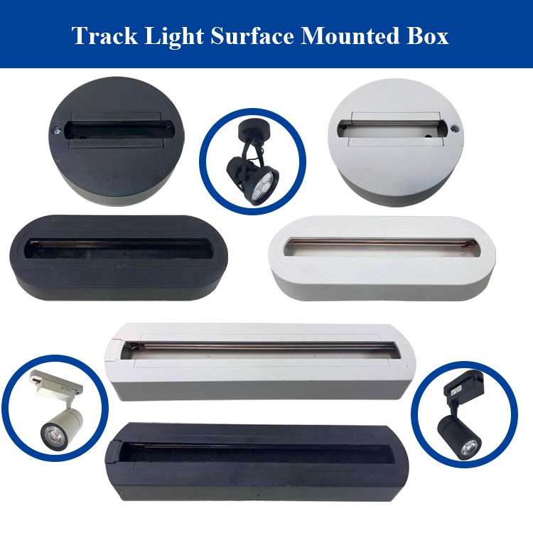 Track Light Surface Mounted Box (White) (Black) | Shopee Philippines