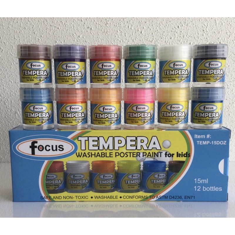 Focus Tempera Paint Set (12pcs/set) | Shopee Philippines