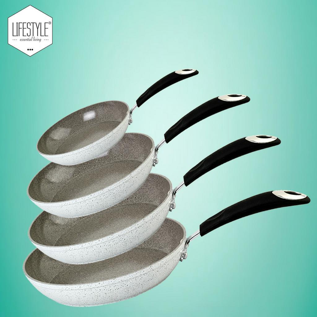 Lifestyle Cookware Marble Ceramic Coating Frypan Induction Ready Non ...
