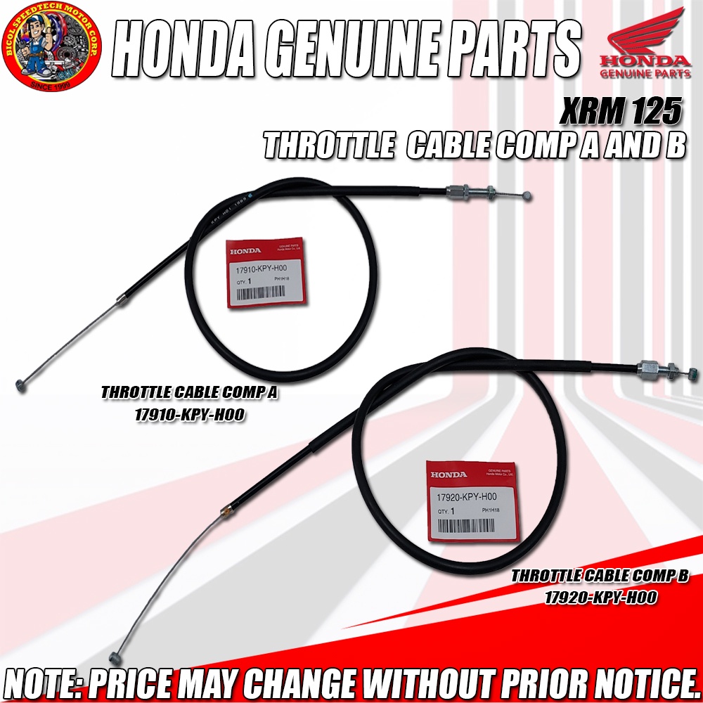 XRM 125 Fi THROTTLE CABLE COMP A AND B (HPI) (Genuine: 17920-KPY-H00 ...