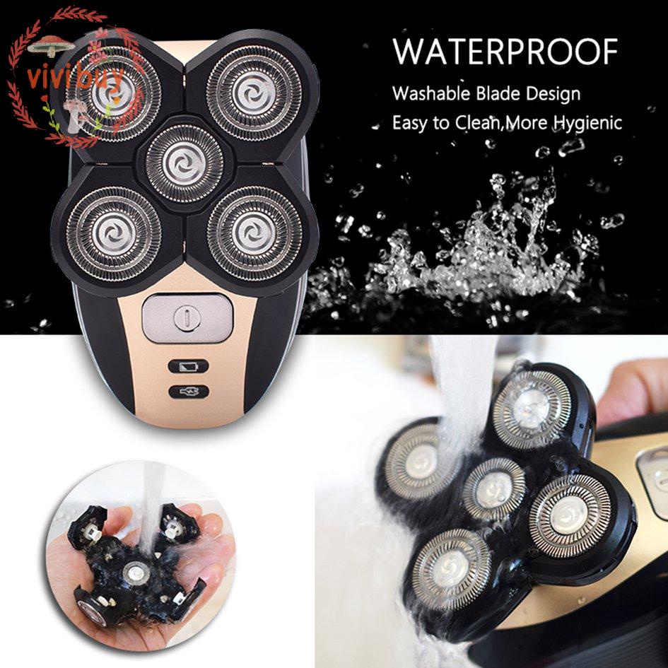 LK-1800 5 In 1 4D Men's Rechargeable Bald Head Electric Shaver 5 ...