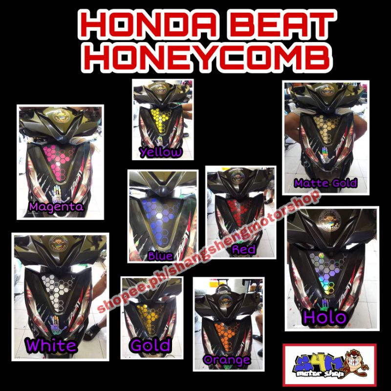 HONEYCOMB Sticker for HONDA BEAT fi V Panel Fairings -All colors are ...