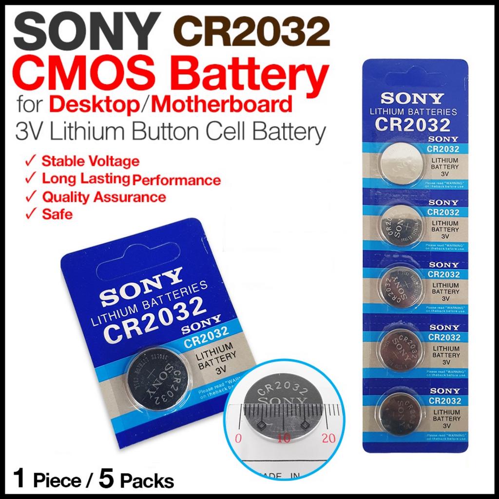 CMOS Battery - Sony CR2032 3V Lithium Battery for Desktop / Motherboard ...