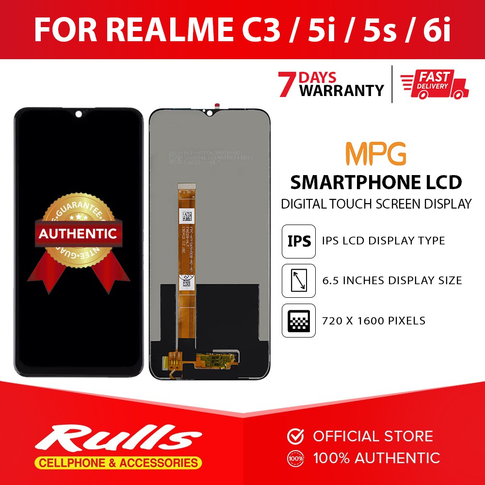 Smartphone LCD for Realme C3/5i/5s/6i Digital Touch Screen Display ...