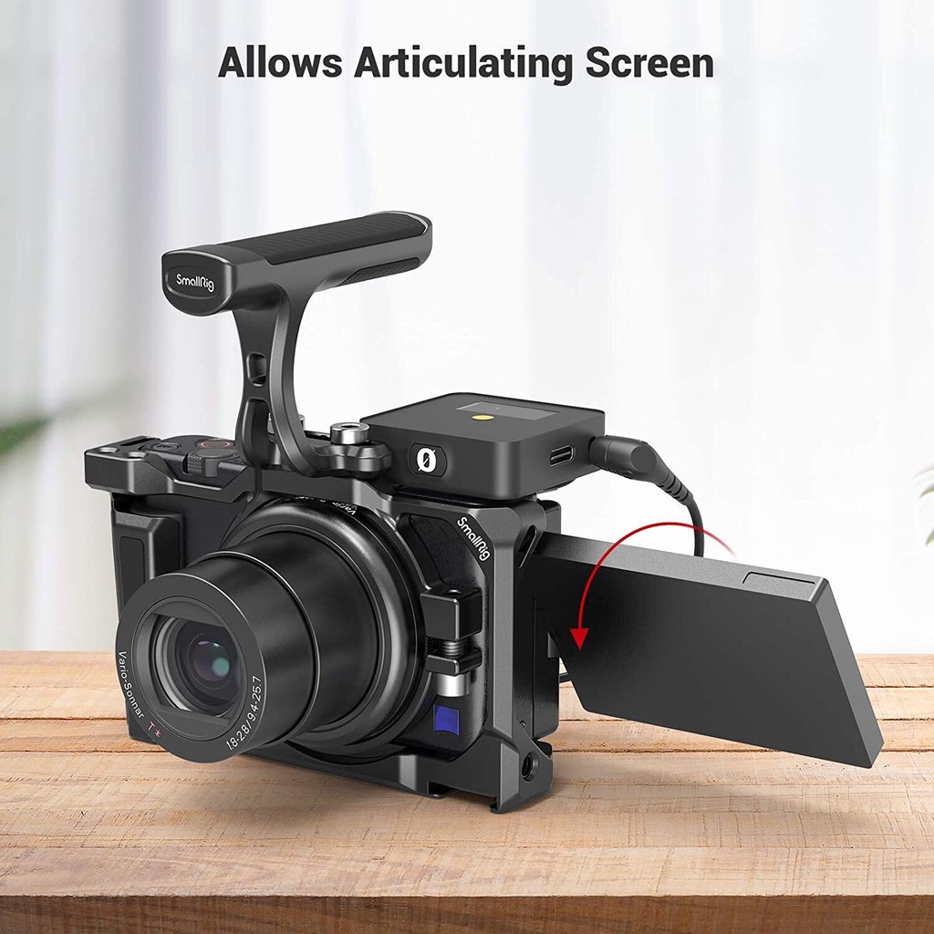 SmallRig Light Weight Sony ZV1 Camera Vlog Cage with Wooden Handgrip ...