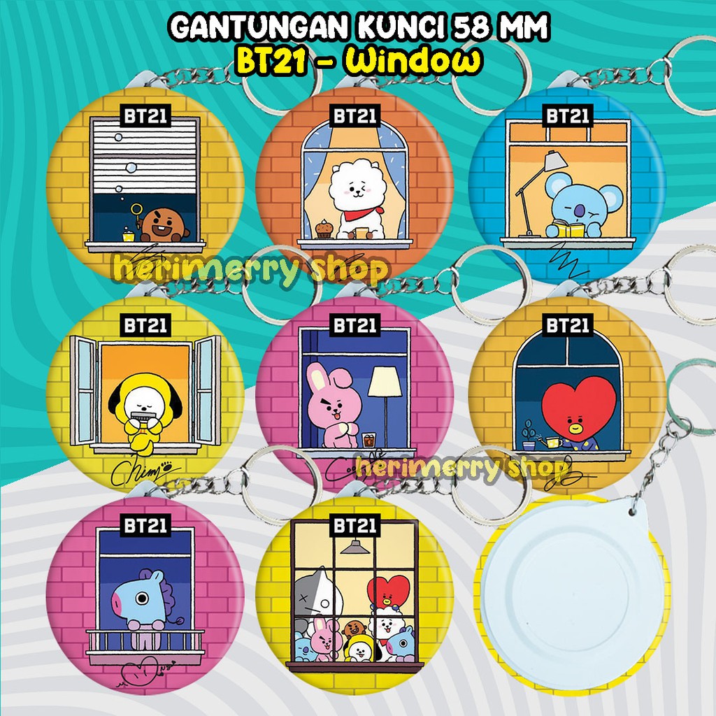 GANTUNGAN Window version BT21 Keychain - Souvenir KPOP BTS Merchandise Ganci 58 mm | Shopee ...