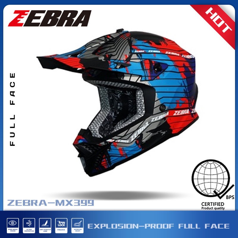 Zebra MX399 full face helmet for motorcycle off-road racing helemt ...