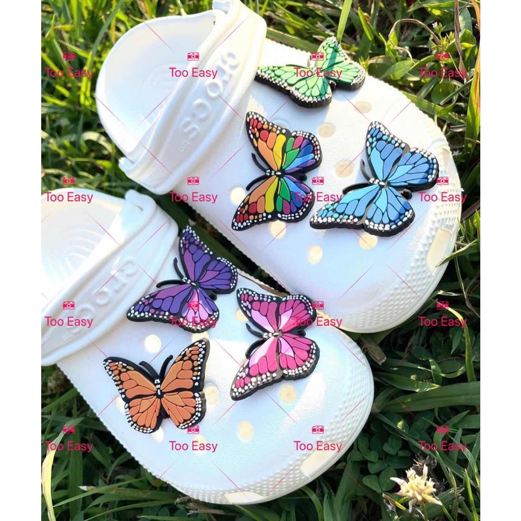 New Butterfly jibbitz Crocs Pins for shoes bags COD# | Shopee Philippines