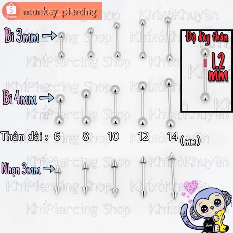 Double-ended Ball Piercings can be worn in many positions such as ...