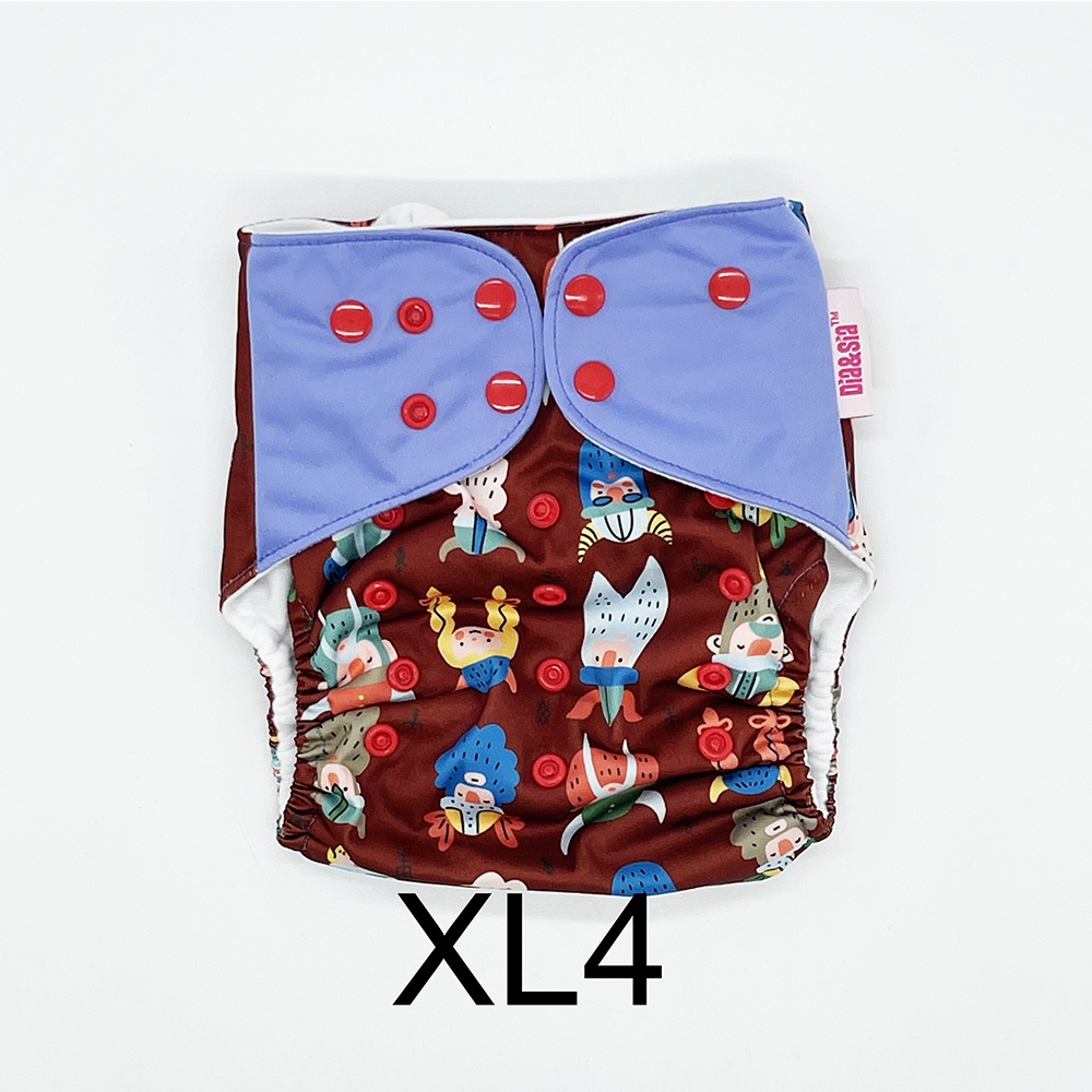 a XL DIA&SIA Cloth Diaper w double Leg Gussets and inserts | Shopee ...