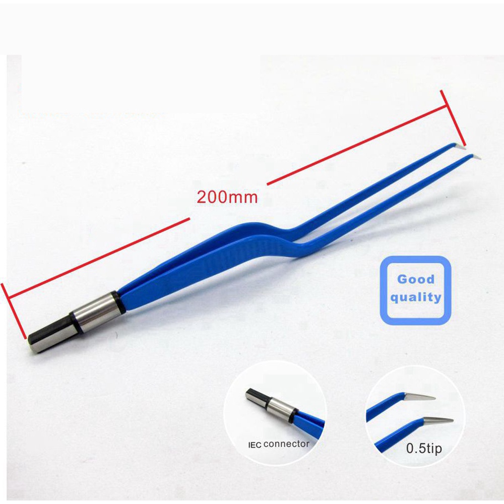 1 Pcs Disposable Bipolar Tweezers, Stainless Steel Bipolar Forceps ...