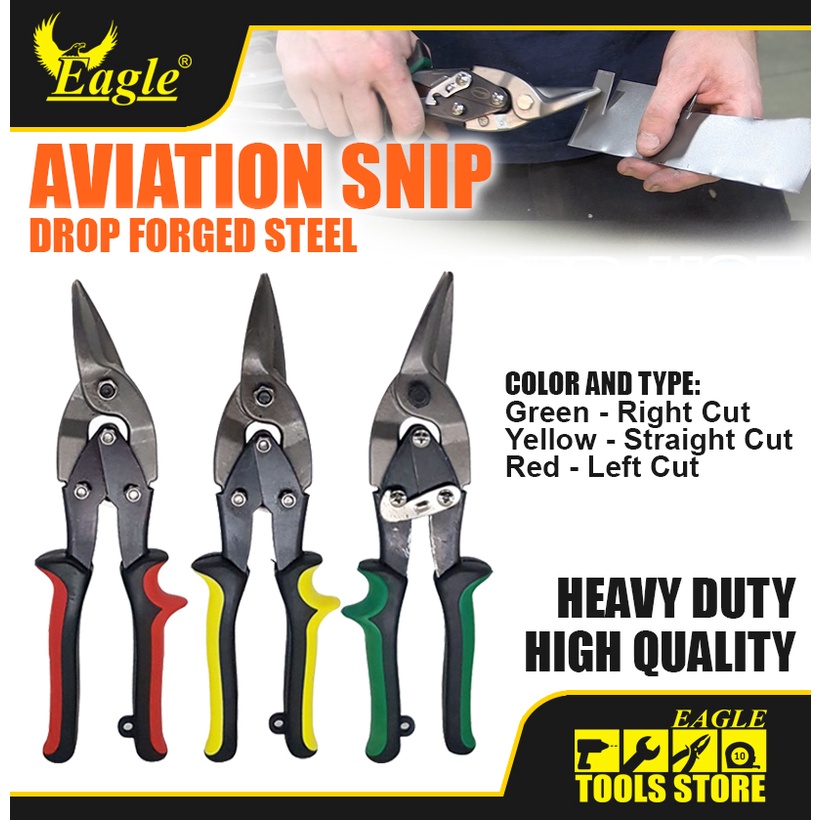 Heavy Duty Aviation Snip Scissors Right Cut / Straight Cut / Left Cut ...