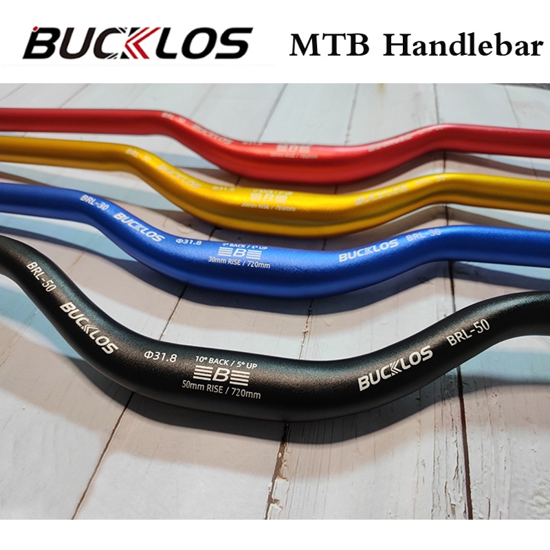 Bucklos MTB Riser Handlebar 31.8mm Bicycle Handle Bar Aluminum Alloy ...