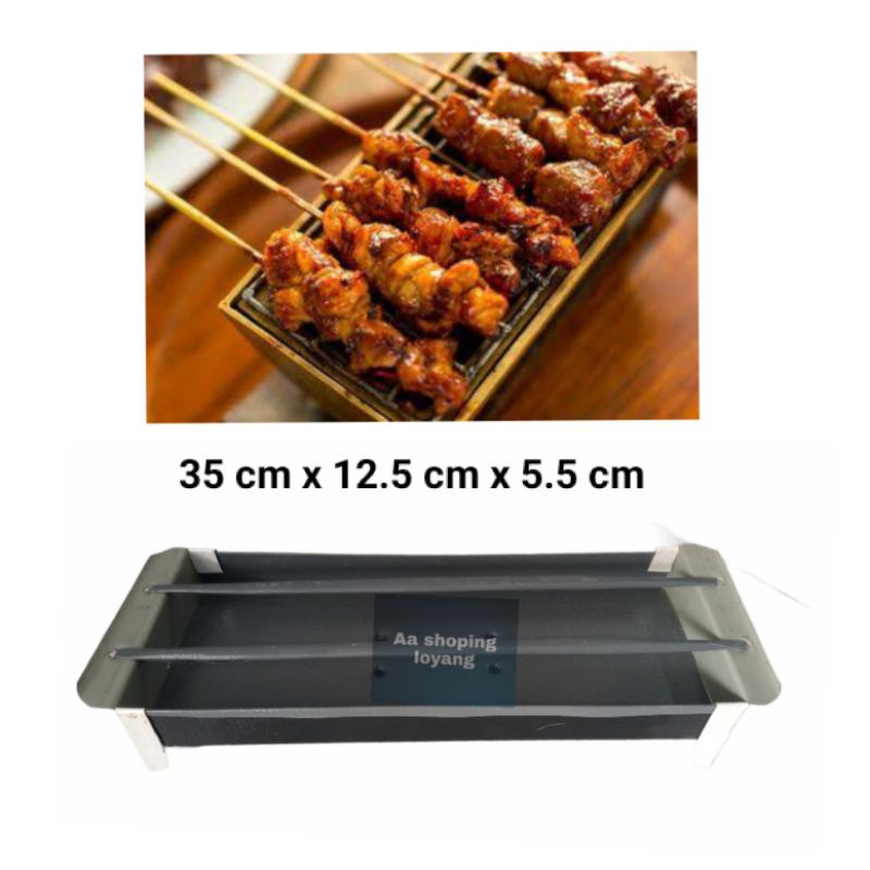 Charcoal satay grill 35cm x 12.5cm x 5.5cm | Shopee Philippines