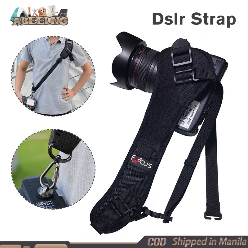 Camera Shoulder Strap With Quick Release and Safety Tether Adjustable ...