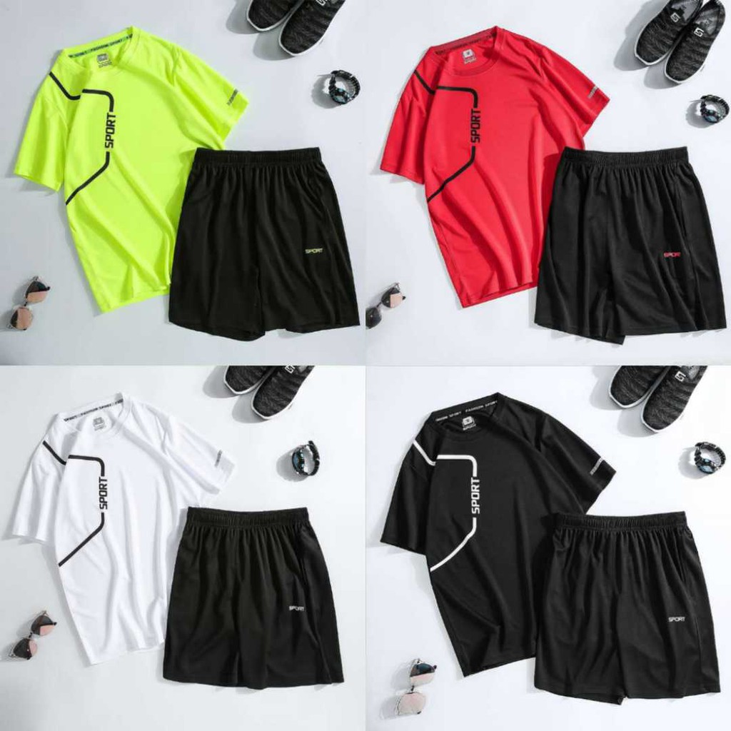 Sports suit men's summer running clothing quick-drying sportswear for ...