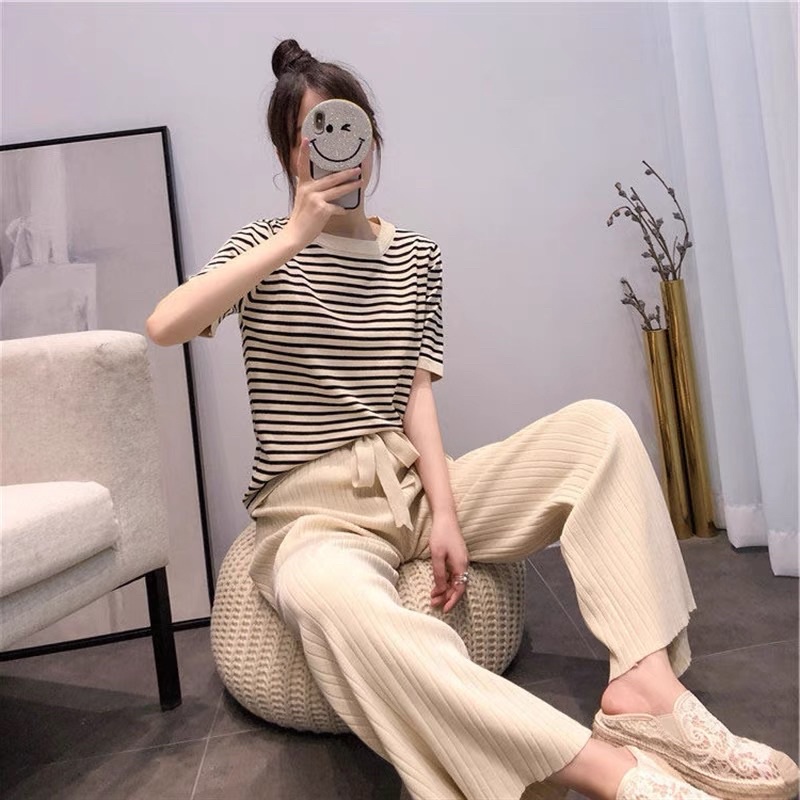 Only.Fashion Korean Knitted Terno Pants #6619 #9166 | Shopee Philippines