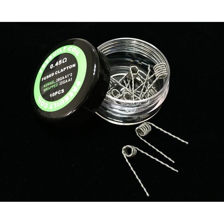 10Pcs/Box Prebuild Coil Wire for RDA RTA RBA Alien Clapton Flat Twisted ...
