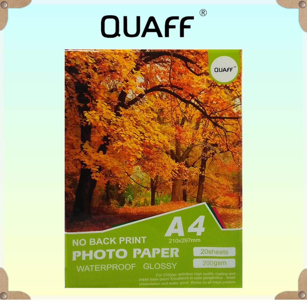 QUAFF Photo Paper Tree Type (NO BACK PRINT) 200GSM/230GSM A4 SIZE ...
