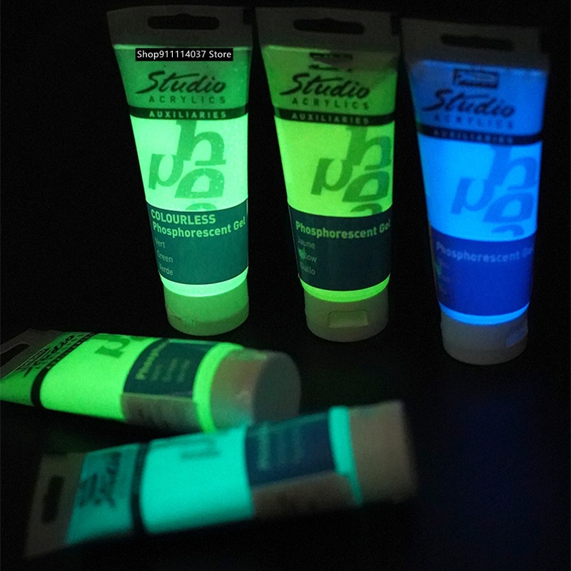 100ML Glowing Acrylic paints In The Dark Luminous Pigment Fluorescent ...