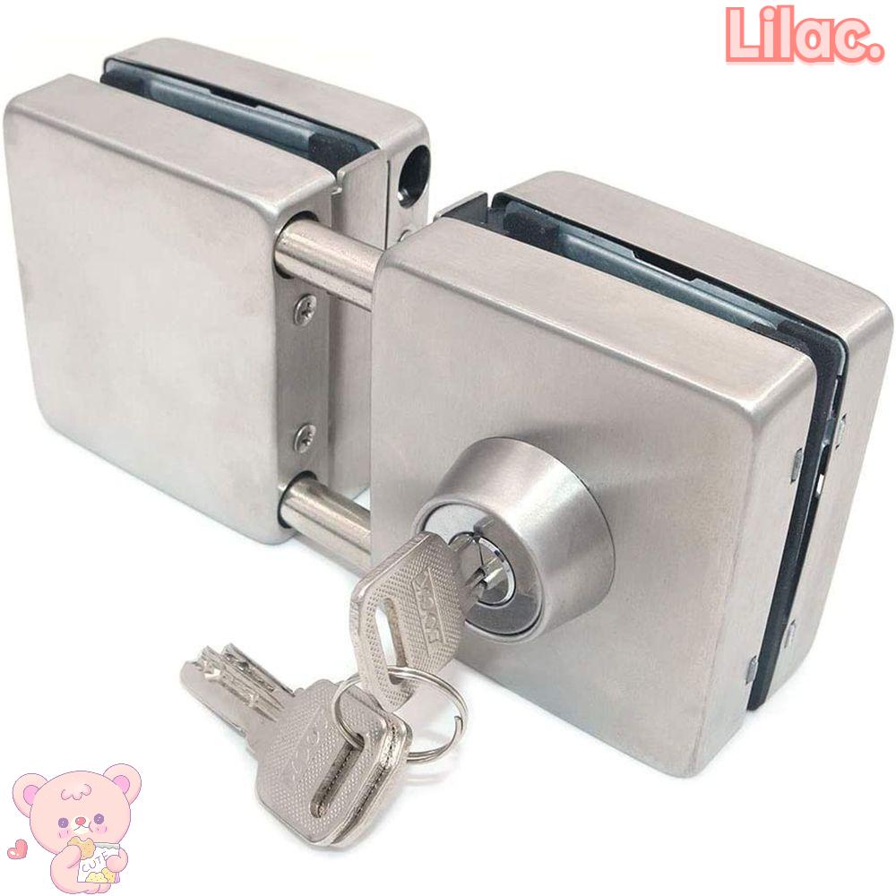 LILAC Double Glass Door Lock Hotel Anti-Theft Security Swing Sliding ...