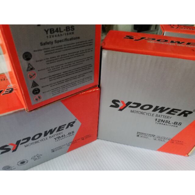 SYPOWER Motorcycle Battery 3L/4L/5L | Shopee Philippines