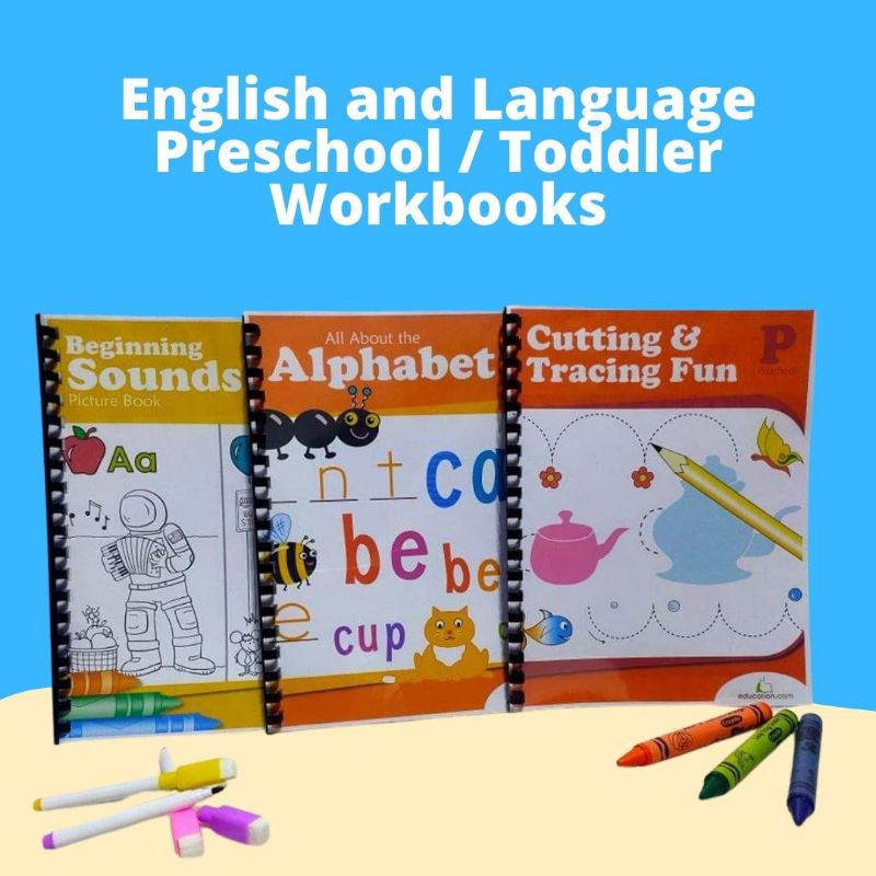 Preschool (English and Language) Educational Workbook Worksheet ...