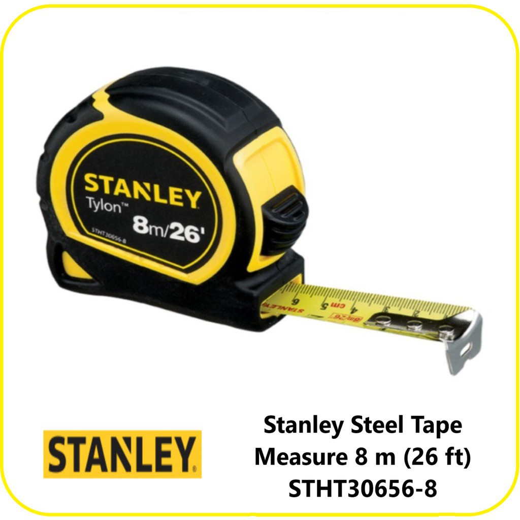 Stanley ABS+TPR Measuring Tape 8mx26ft Standard Tape Measure ...