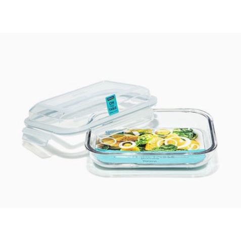 Glasslock On the Table Tempered Glass, Airtight Rectangular Container ...