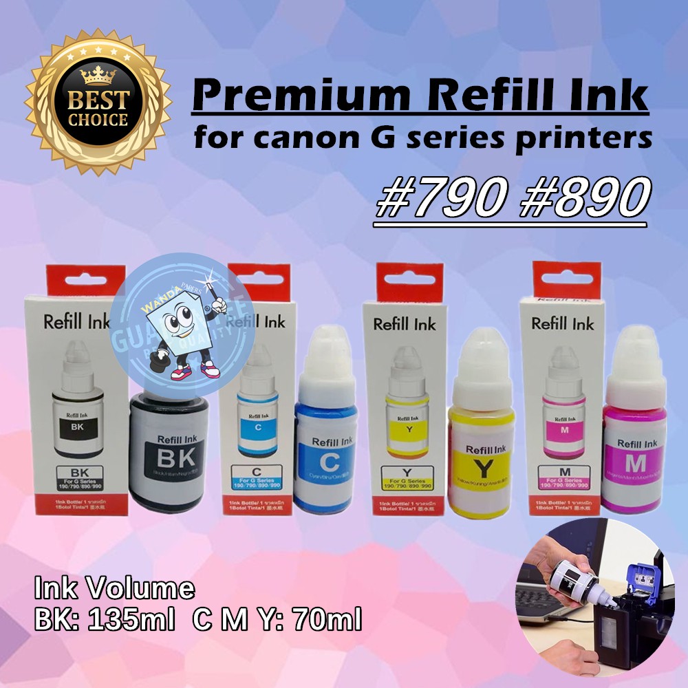 Ink GI790 GI890 CA790 CA890 Refill Ink Compatible For G Printer G1000 ...