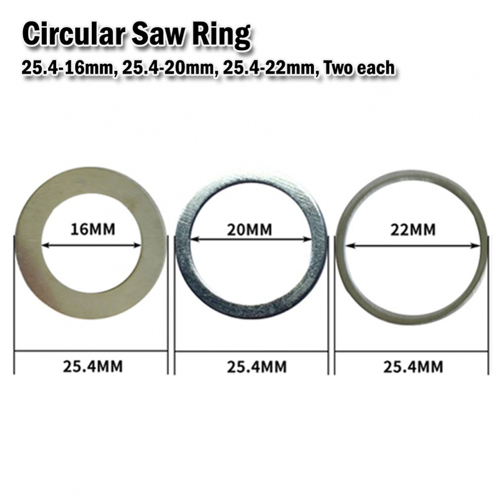 【SUNYLF】6Pcs Set Circular Saw Blade Reduction Ring Bore Bush Washer ...