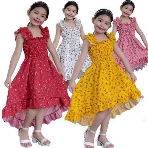 KIKAY TREND I JIZY FIT 4-6 Y/O KIDS RAFFLES SLEEVE CUTE LONGBACK ...