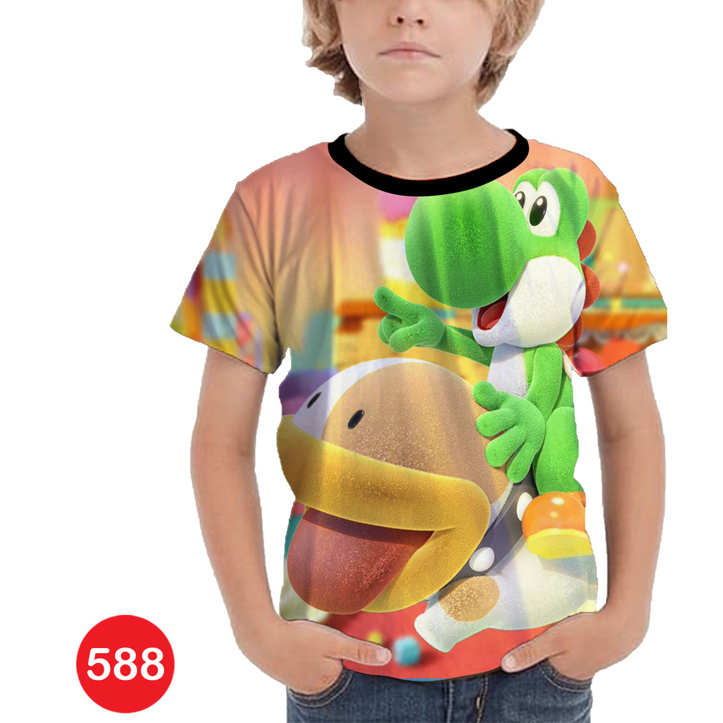 Yoshi Crafted Shirt Boy Clothes 3D Series Cotton TV #Cowo-588 | Shopee ...