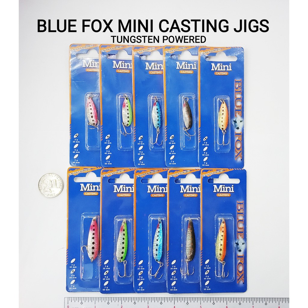 BLUE FOX MINI CASTING JIGS tungsten powered quality tackle | Shopee ...