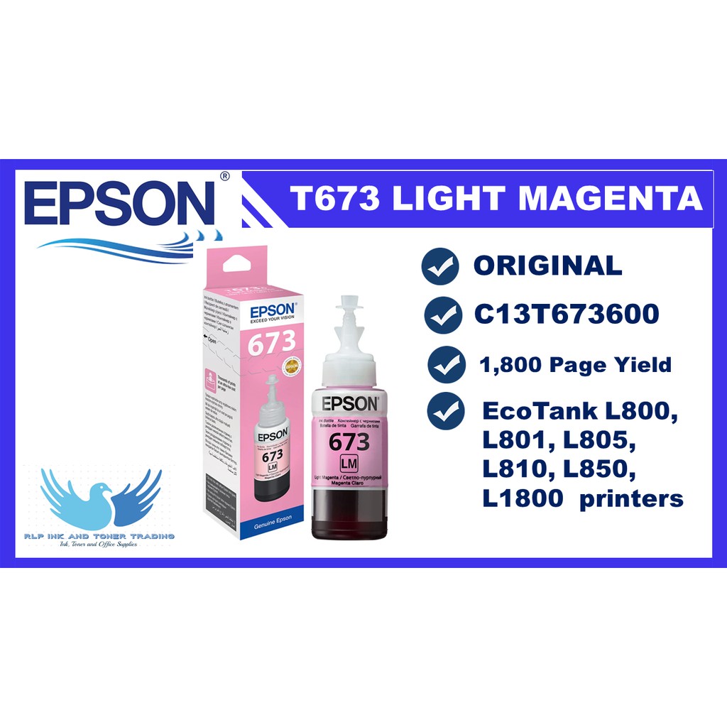 Epson 673 Light Magenta Original Ink Bottle, T6736 | Shopee Philippines