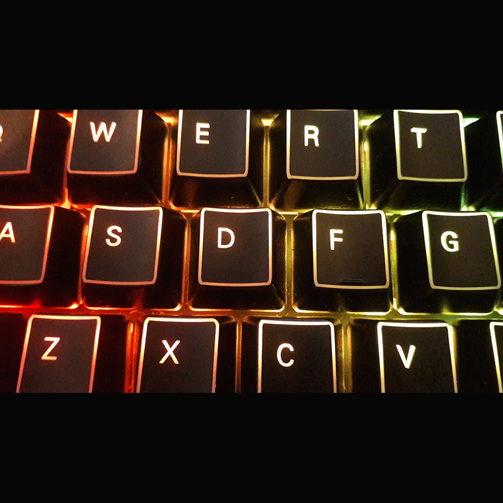 Outlined ABS Backlit Top Shine-through Keycaps OEM Profile ANSI ISO for ...
