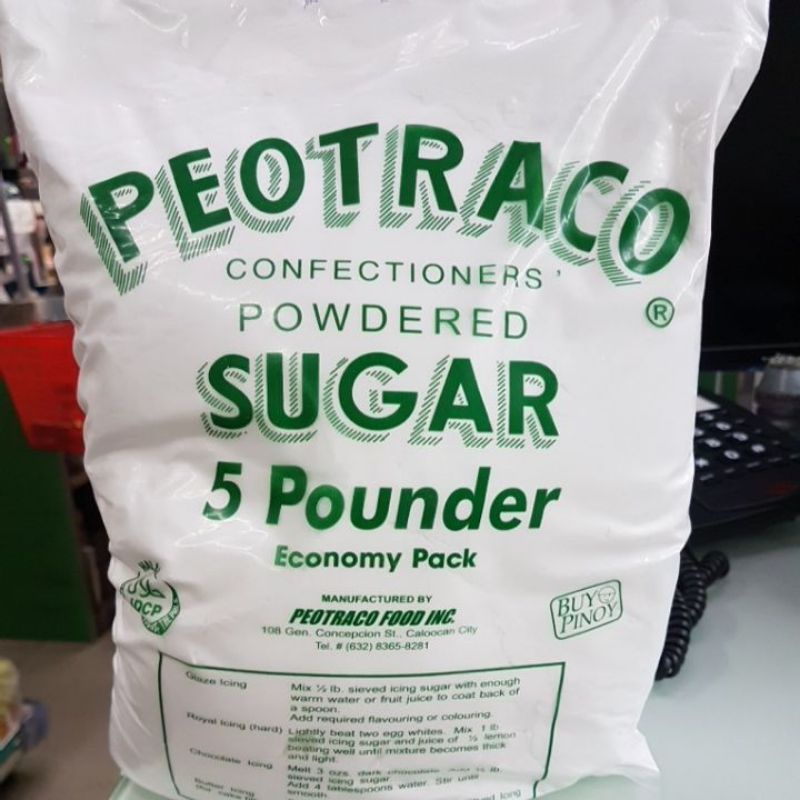 Peotraco Big Confectioners Powdered Sugar 5 Pounder 2272g | Shopee ...