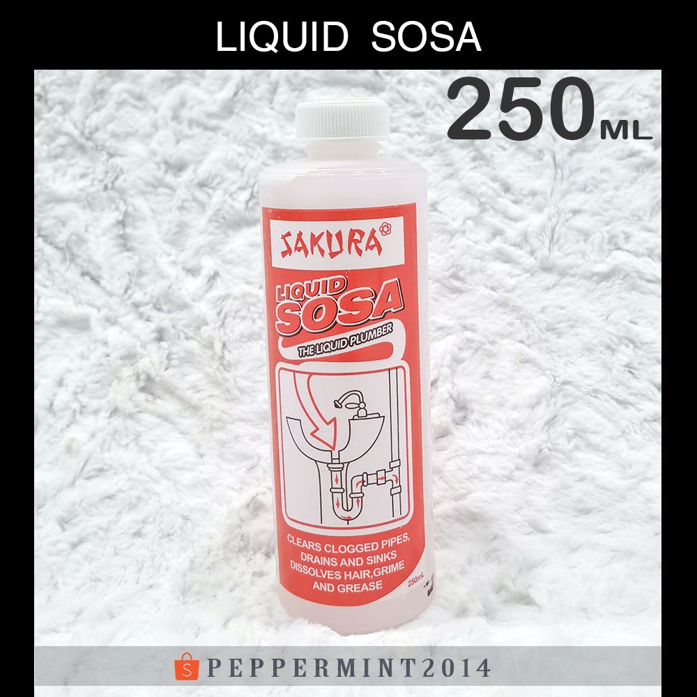 Sakura Liquid Sosa Liquid Plumber Effective Clear Clog Pipe Drains Sink ...