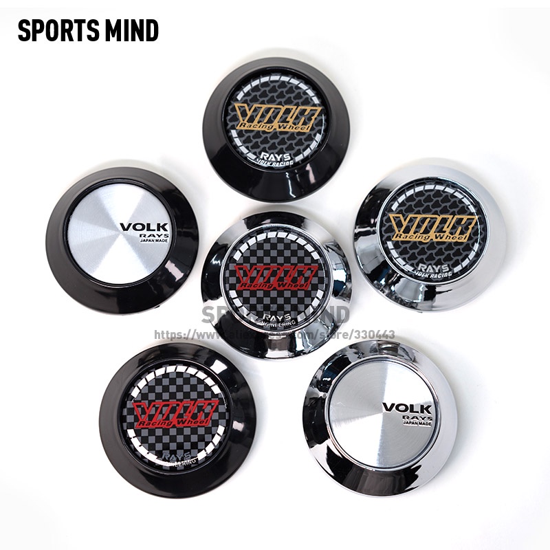 4PCS/lot 69MM Car Wheel Center Hub Caps for VOLK RACING WHEEL Emblem ...
