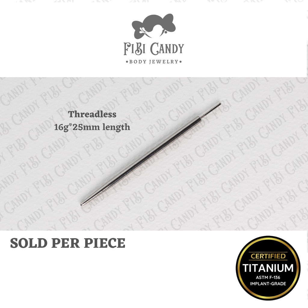 FiBiCandy 16G Insertion Taper Guide Rod ASTM F136 Titanium Earring ...