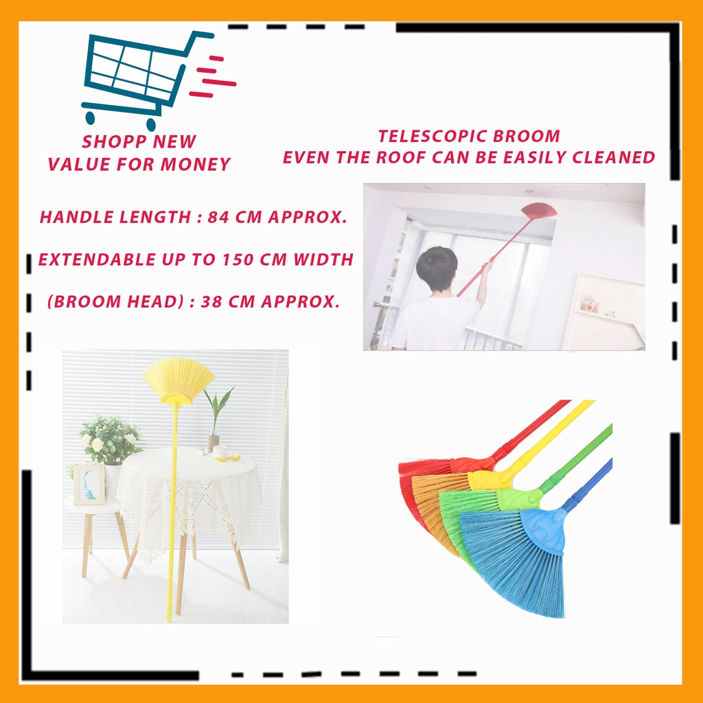Extendable Plastic Handle Whisk Broom ( Walis Tambo) | Shopee Philippines